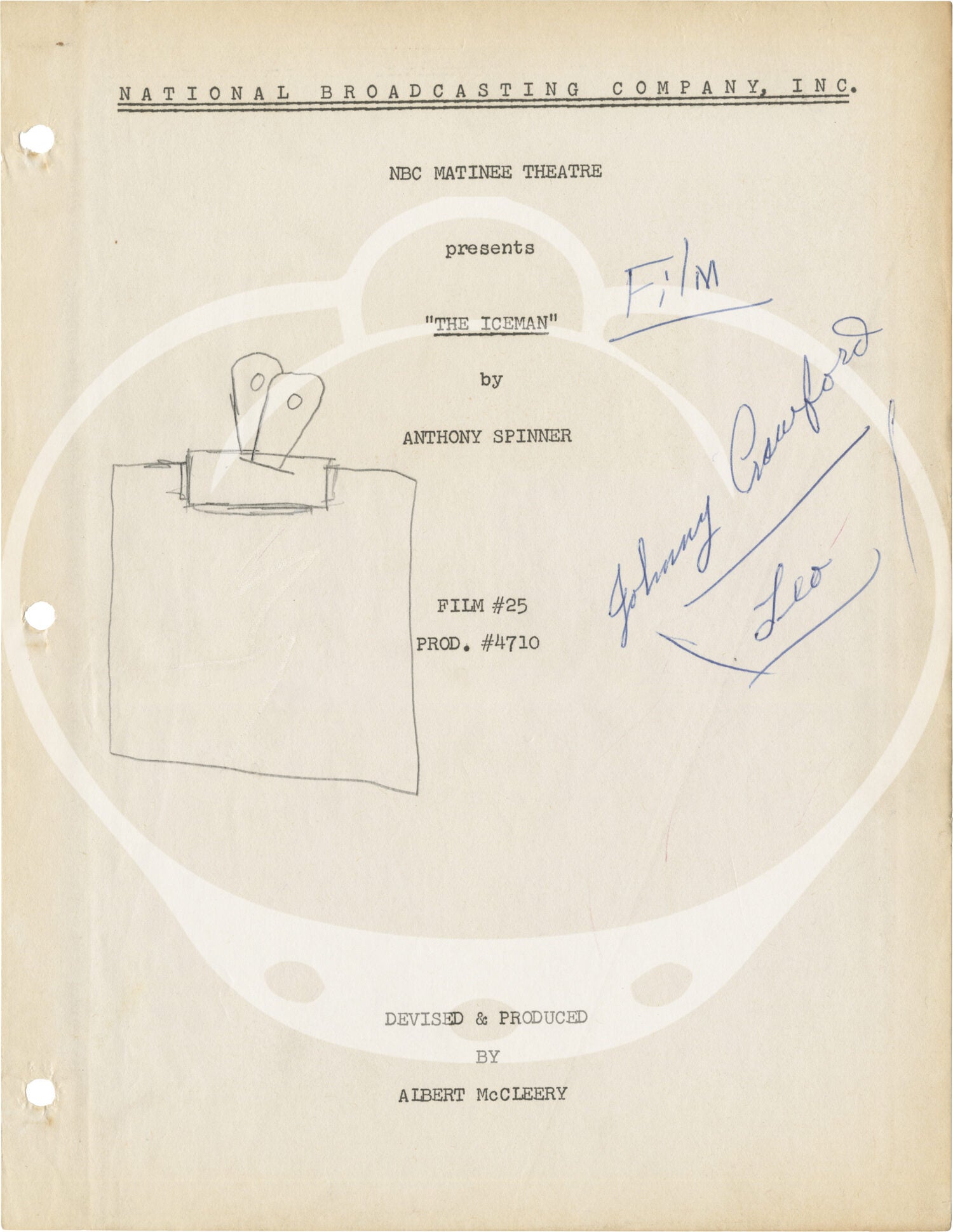 Matinee Theatre: The Iceman | John Conte Jackie Coogan, Peggy McCay ...