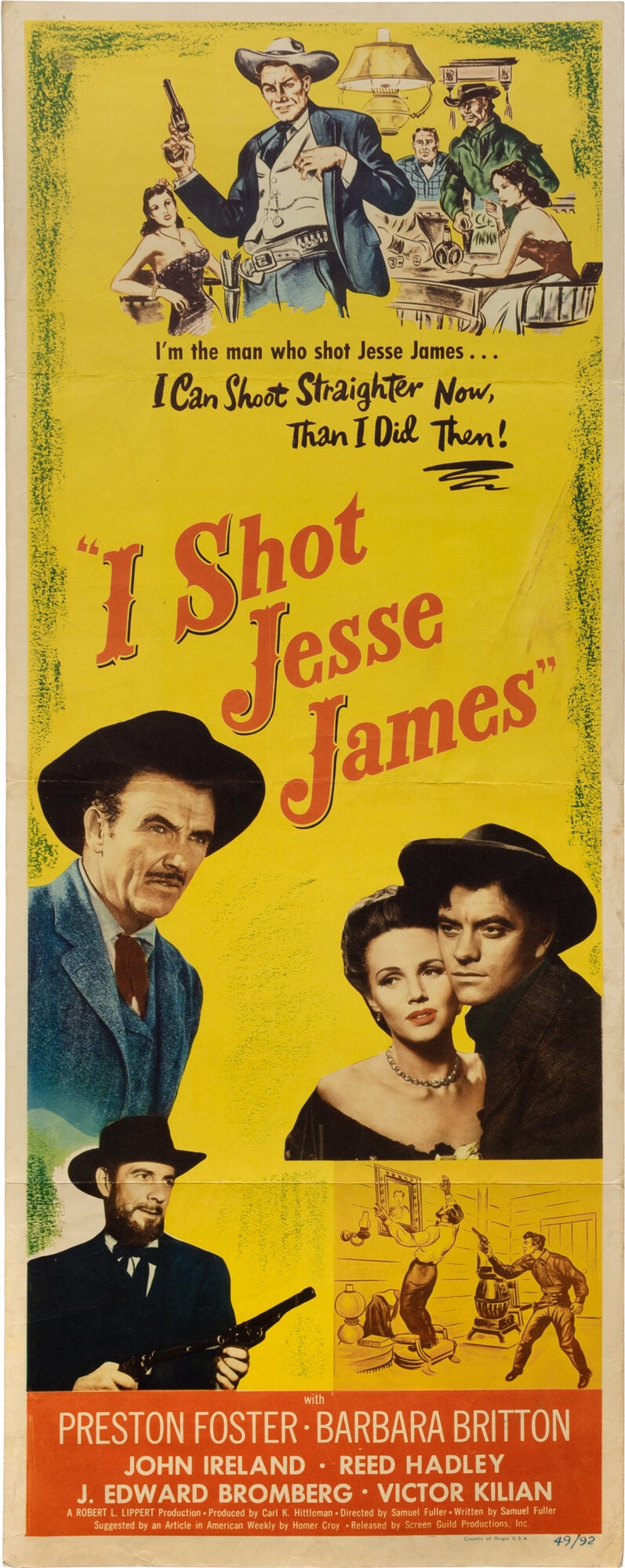 I Shot Jesse James | Samuel Fuller, Barbara Bitton Preston Foster, Reed ...
