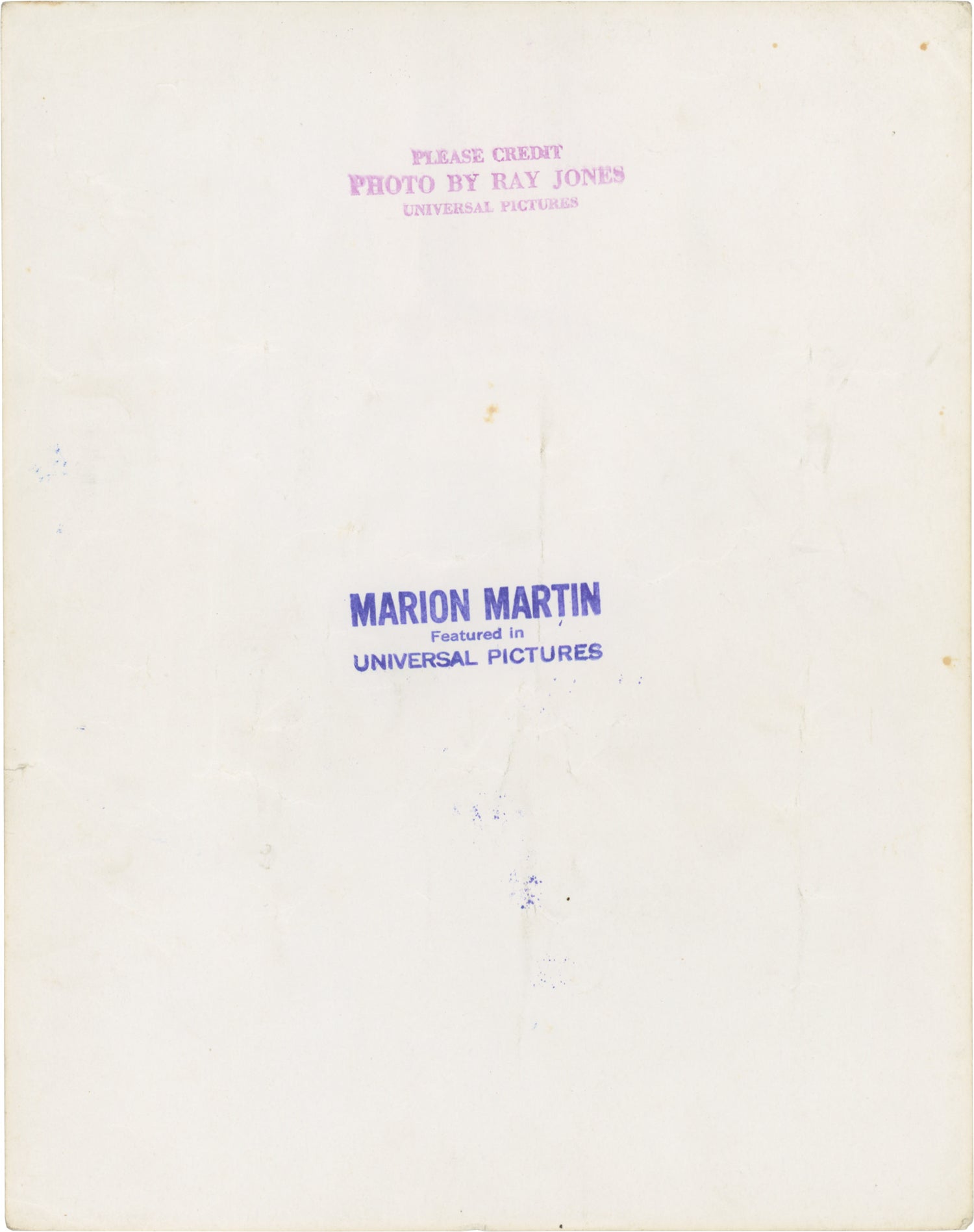 Three original publicity photographs of actress Marion Martin, circa ...
